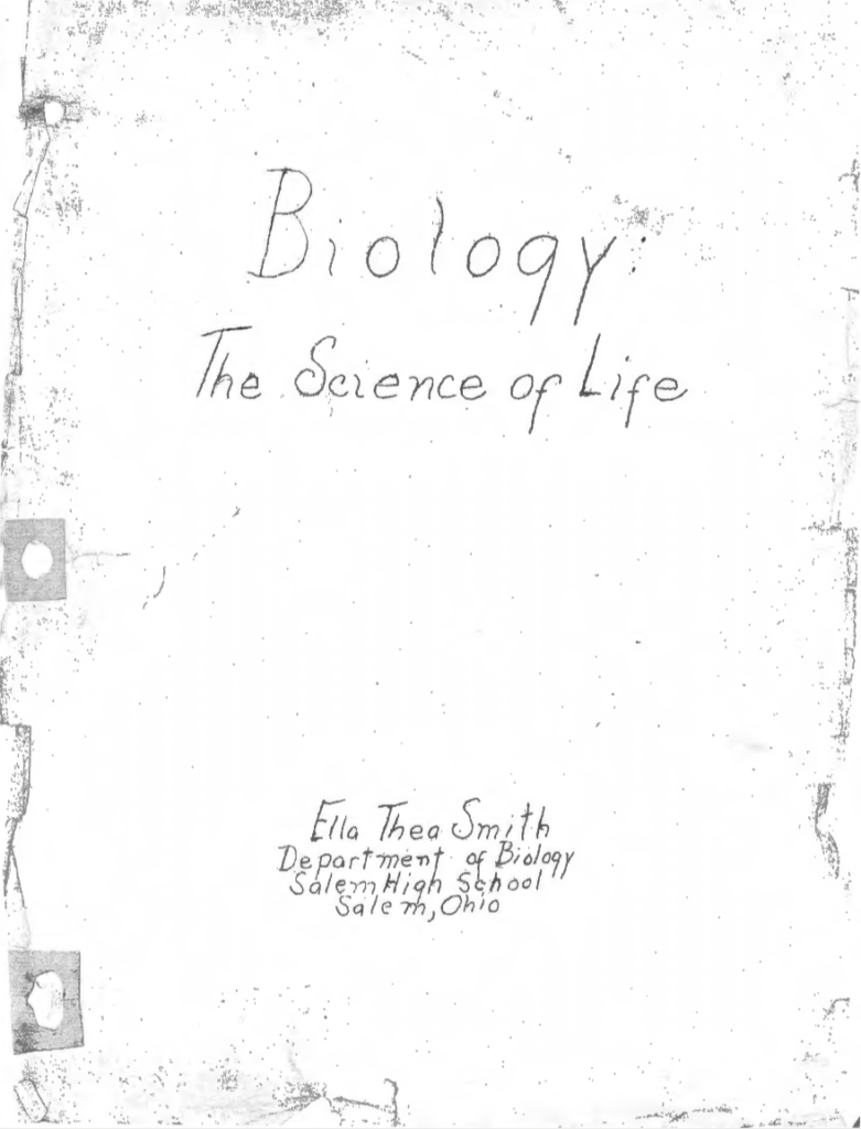 Discovered! Ella Thea Smith's First Textbook - Textbook History